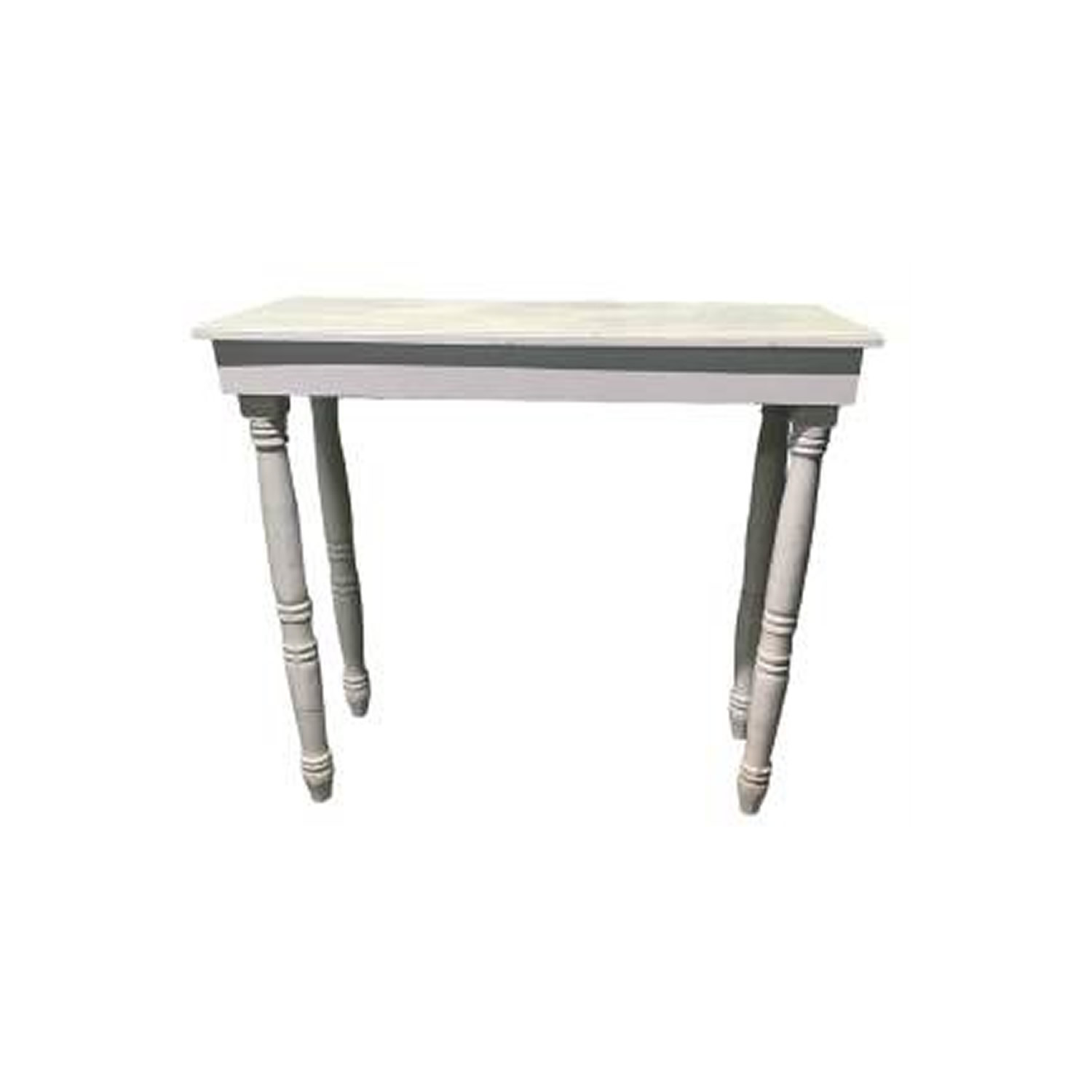 Mesa alta rectangular blanca – Living Express